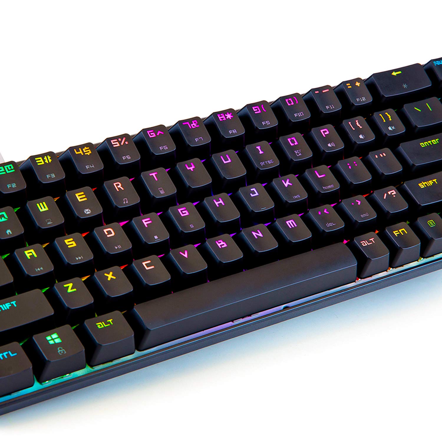 Golanhome Portable RGB Gaming Mechanical Keyboard USB Type C 68 Keys Anti-ghosting 60% RGB Mechanical Keyboard for PC Laptop(Blue Red Brown Switch) (Blue Switch)