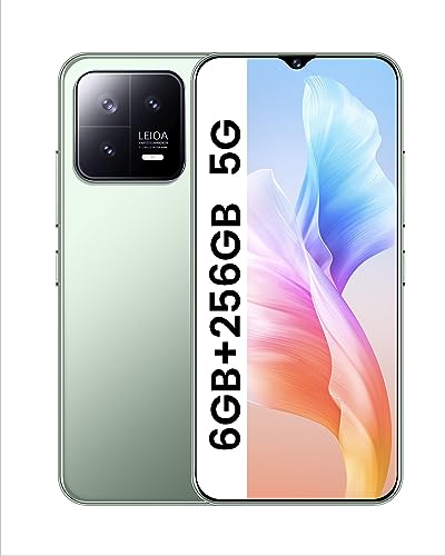 VIQEE M13Pro Unlocked Cell Phone, 6.7" HD Screen Unlocked Phones, 6+256GB Dual SIM Android 13 Smartphone with 256G Memory Card, Fingerprint Lock & Face ID, Long Battery Life (Green)