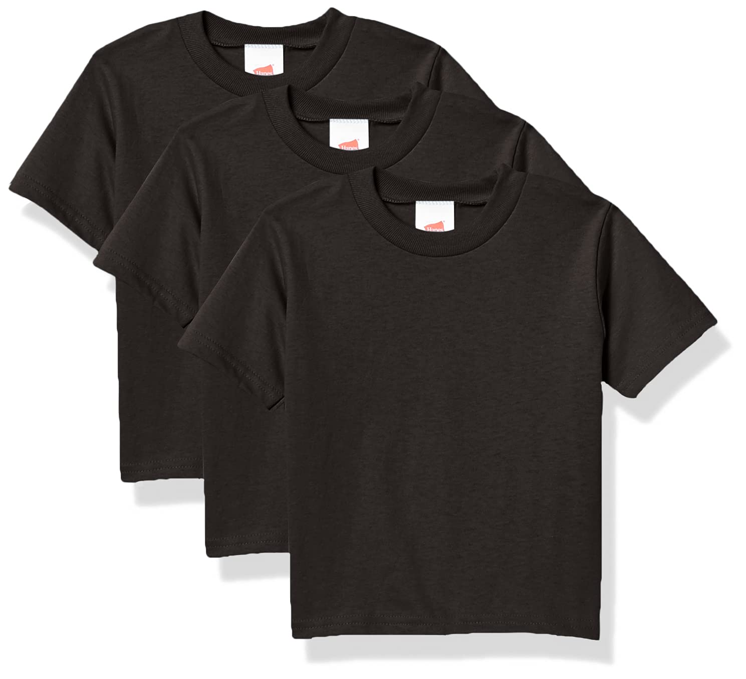 Hanes Toddler Boys' Essentials Short Sleeve T-shirt Value Pack (3-pack), Light Blue, 2T