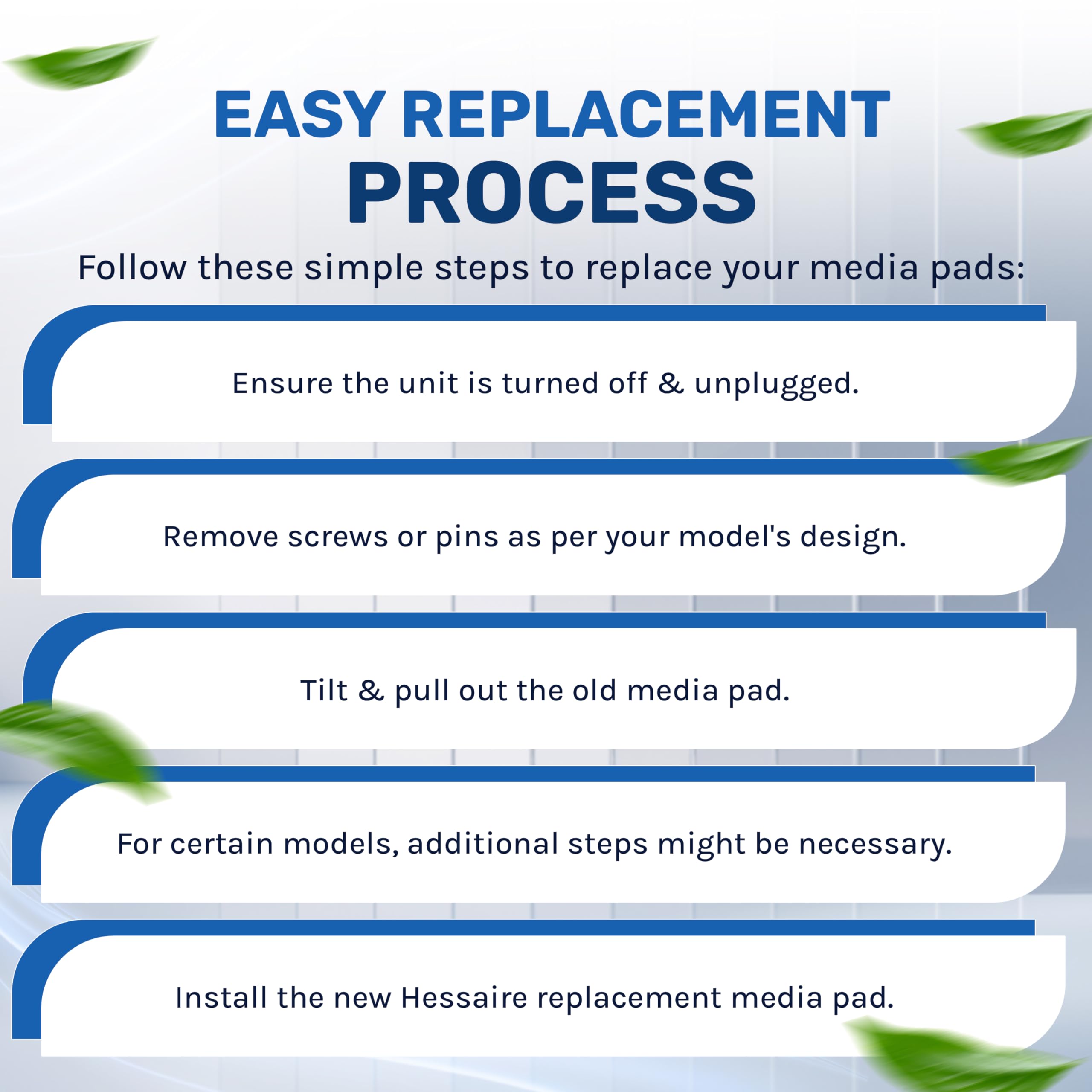 Hessaire Replacement Evaporative Cooler Pads - Swamp Cooler Replacement Pads with Corrugated Build - Low Odor Xel50 Media Evaporative Cooling Pad for 1300 CFM Mobile Cooler Fan - 1 Panel, 19β x 17β