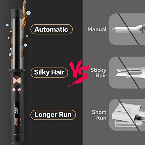 Rotating Curling Iron, Automatic Hair Curler, Curling Iron, Curling Wand, 1 1/4 Inch Ionic Rotating Hair Curler for Waves with Extra Long(5.5 inch) Tourmaline Ceramic Barrel (1 1/4 inch)