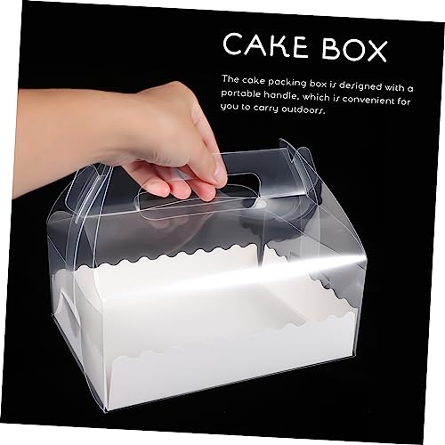 ULTECHNOVO 10pcs Box Mini Dessert Containers Clear Cake Box Plastic Dessert Containers Cupcake Carrier Cupcake Boxes Mini Cake Boxes for Cake Portions Bakery Box Dessert Storage Box Paper Cup