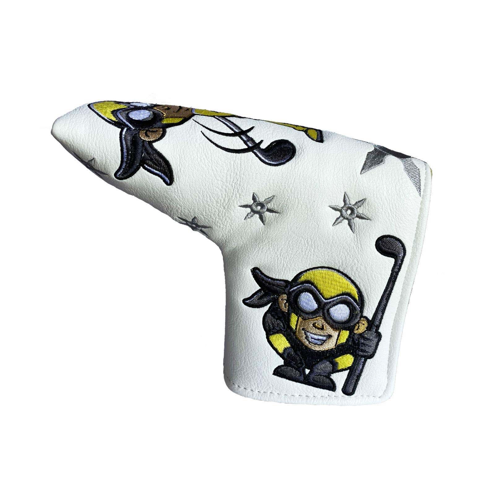 Golf Blade Putter Cover Headcover Magnetic Synthetic Leather Club Protector for Scotty Cameron Odyssey Blade Taylormade (Ninja Yellow)