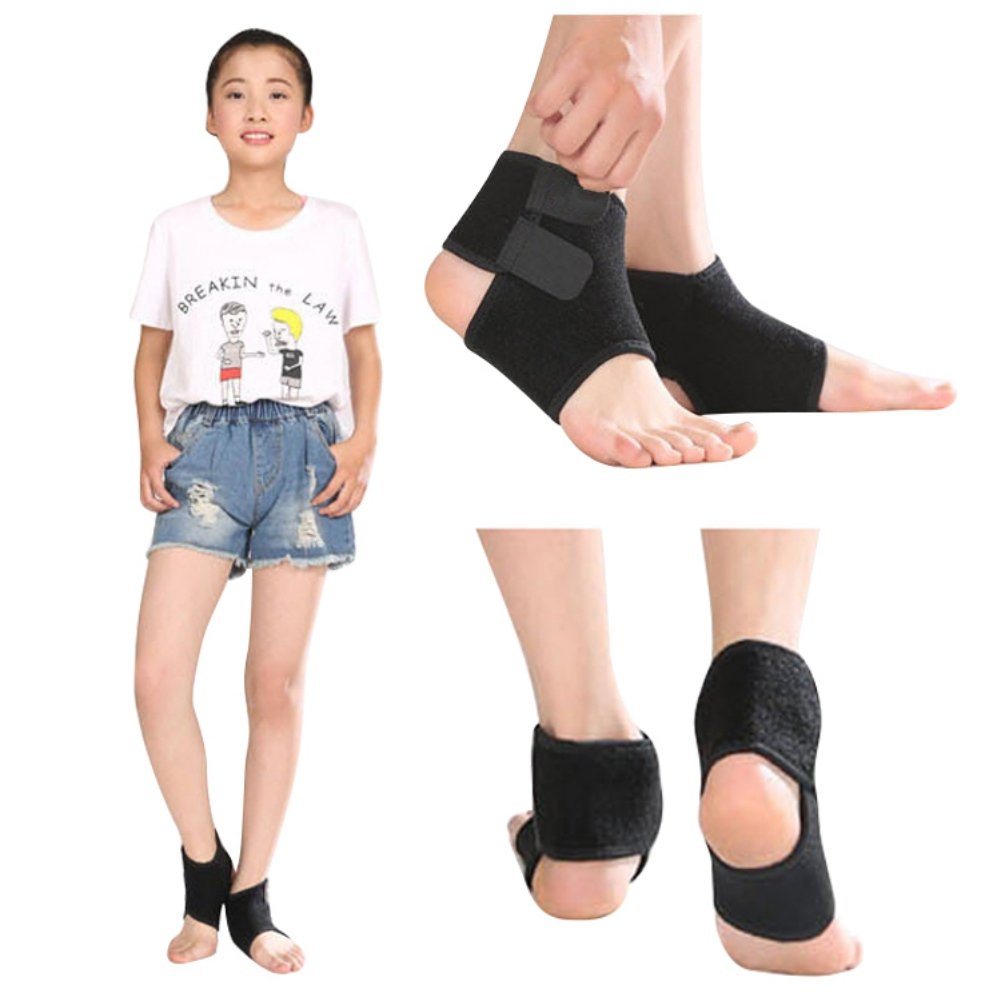 Girls Boys Ankle Support Brace Compression Ankle Strap Immobilization Foot Wrap for Sprain Arthritis Pain Relief, Tendon Injury Recovery Re-injury Protection