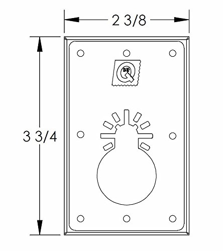 Qbit SQ1000-S Stainless Steel Cut Outs, Magnepull QBit Outlet Square Slot Cutter Box for Oscillating Power Multi-Tools to Cut-in Single Gang Wall Boxes, Wood Cutter Drywall Tools for Home Improvement