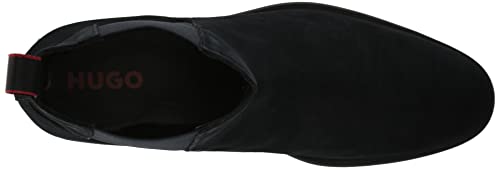 HUGO Men's Smooth Suede Pull On Chelsea Boot Hunting Shoe, Captain Navy, 11.5
