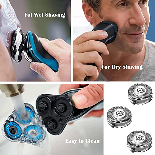 SH50 Replacement Head Blades Fit for Philips 5000 Series Shavers, SH50/52 Shaving Replacement Heads Compatible with Norelco Electric Razor Series 5000 5300 5100 S5210 S5205 S5074 S5590 Shaver AT790/40