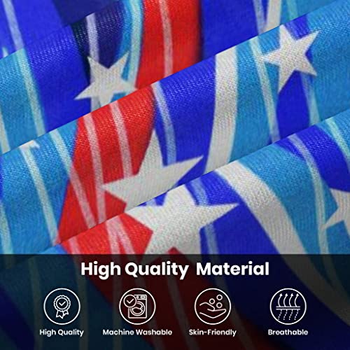 KYBATE American Flag Sweatpants for Men, Breathable US Flag Jogger Pants Stretch Athletic Pants with Elastic Waist, X-Large