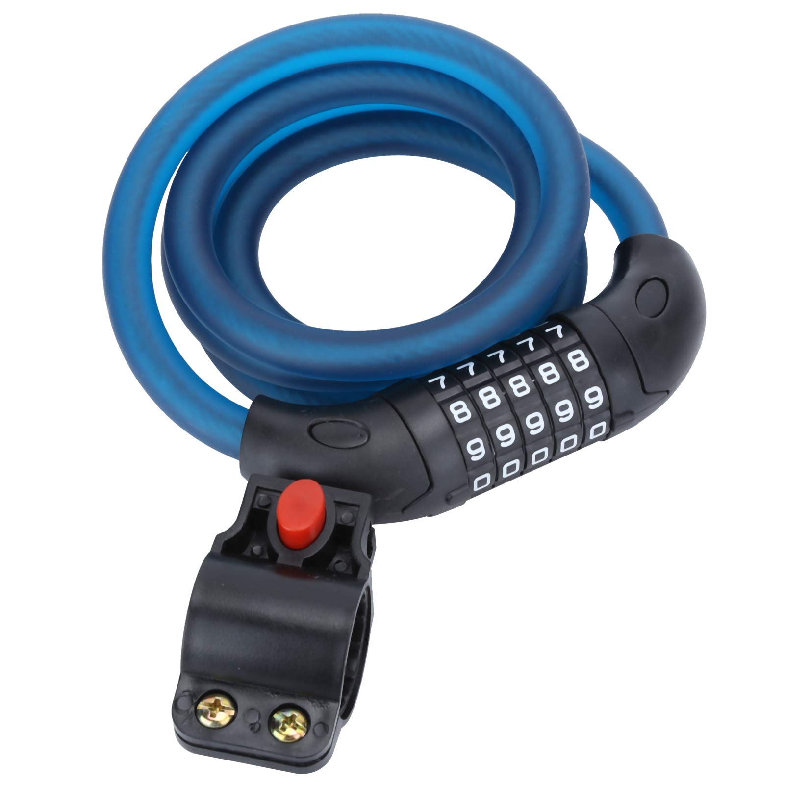 High Efficiency Bike Lock Practical Convenient Bicycle Coded Lock Lightweight Gym for Home Coffee Shop Outdoor(Matte Blue)