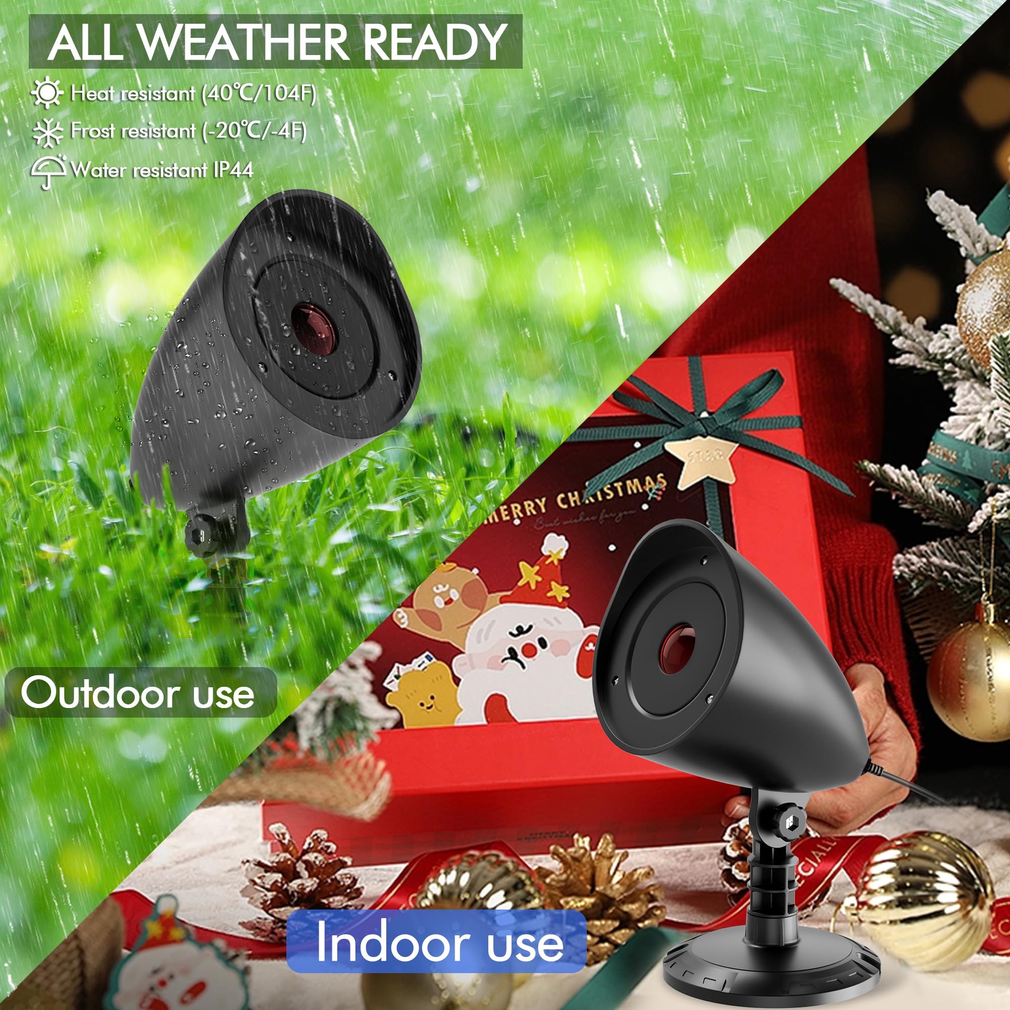 Halloween Projector Lights Outdoor GYLEFY Halloween Christmas Decorations Lights 3D Dynamic Skull Halloween Window Projector Waterproof Spooky Projector Lights Skeleton Scary Props Graveyard Indoor
