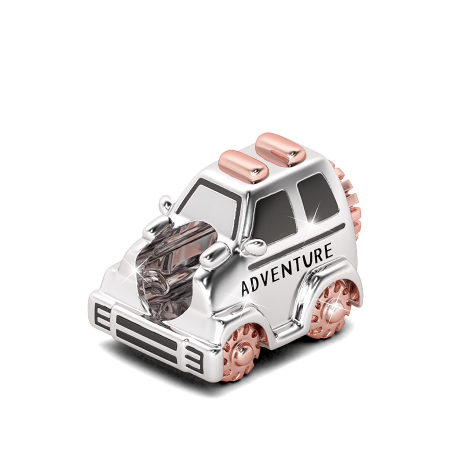 GNOCE SUV Car Charms for Bracelet 925 Sterling Silver Bead ADVENTURE Charms for Women Jewelry Gift