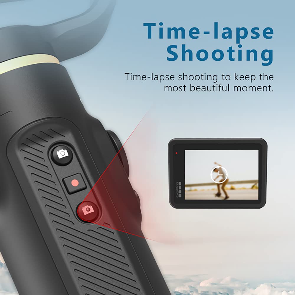 INKEE Falcon Gimbal Stabilizer for Action Cameras,Handheld 3-Axis Video Stabilizers with Tripod Anti-Shake Wireless Control Vertical/Horizontal Time-Lapse Shooting for GoPro 10/9/8/7/6/5 OSMO Insta360