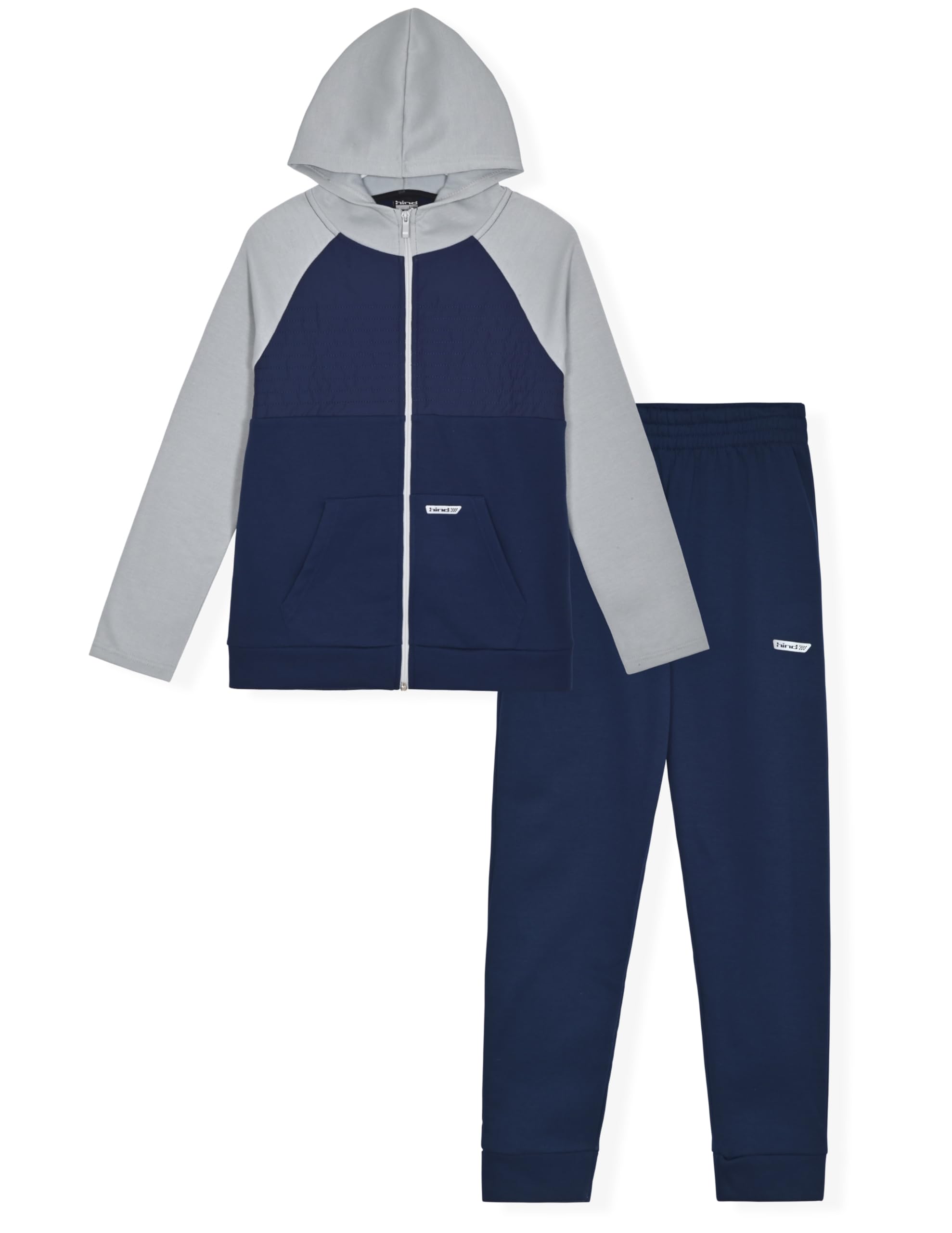 Hind Boys 4-Piece Hoodie and Sweatpant Set for Jogging and Track (Red-Olive, 10, numeric_10)