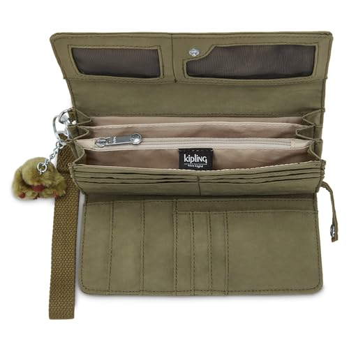 Kipling Rubi Large Wristlet Wallet Hiker Green