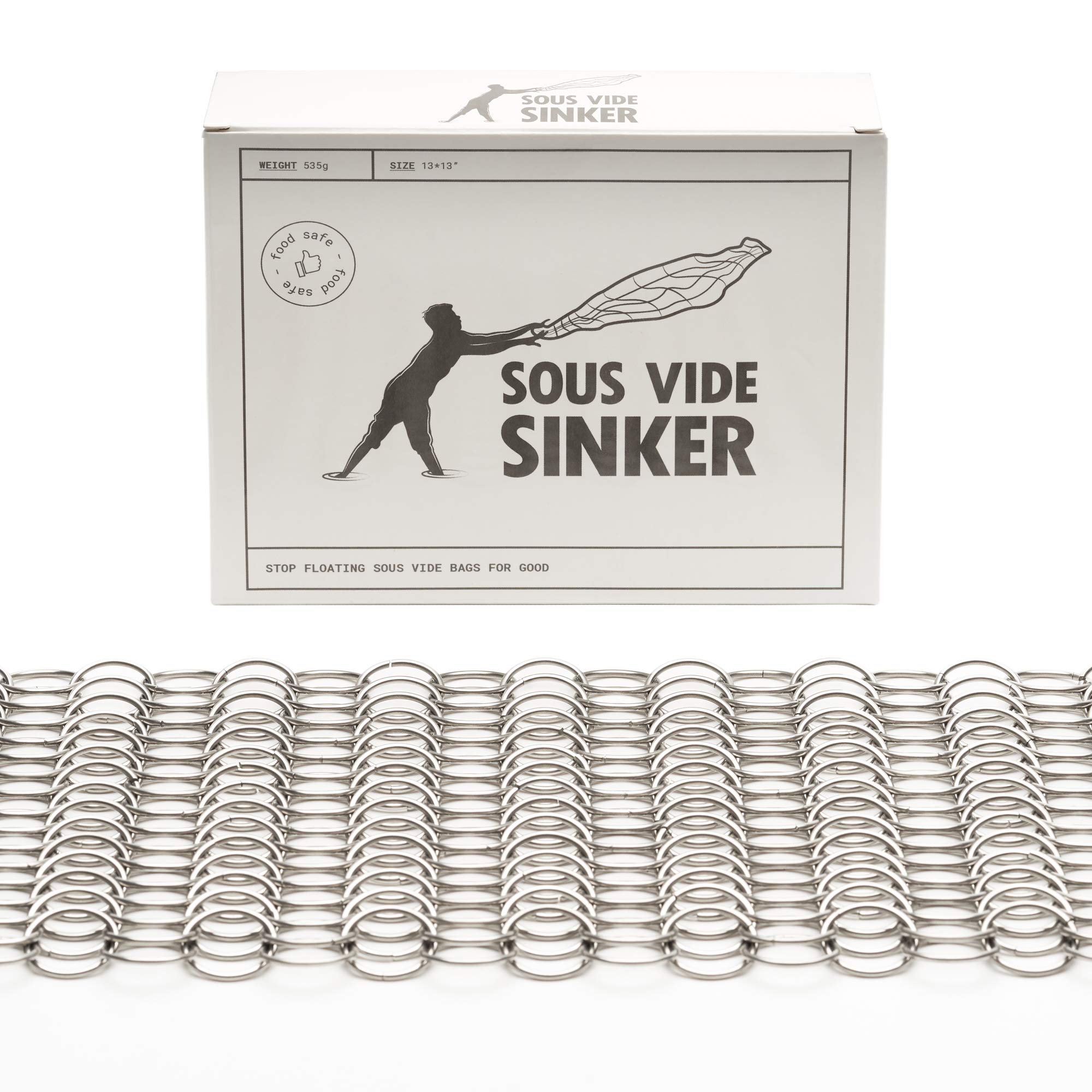 TopHat Sous Vide Sinker Food Grade Weights (1.2 LB) Heavy-Duty Stainless Steel Weights with Clips for Precise Cooking - Food Grade Sous Vide Accessory - Safe and Convenient Sous Vide Cooking Solution