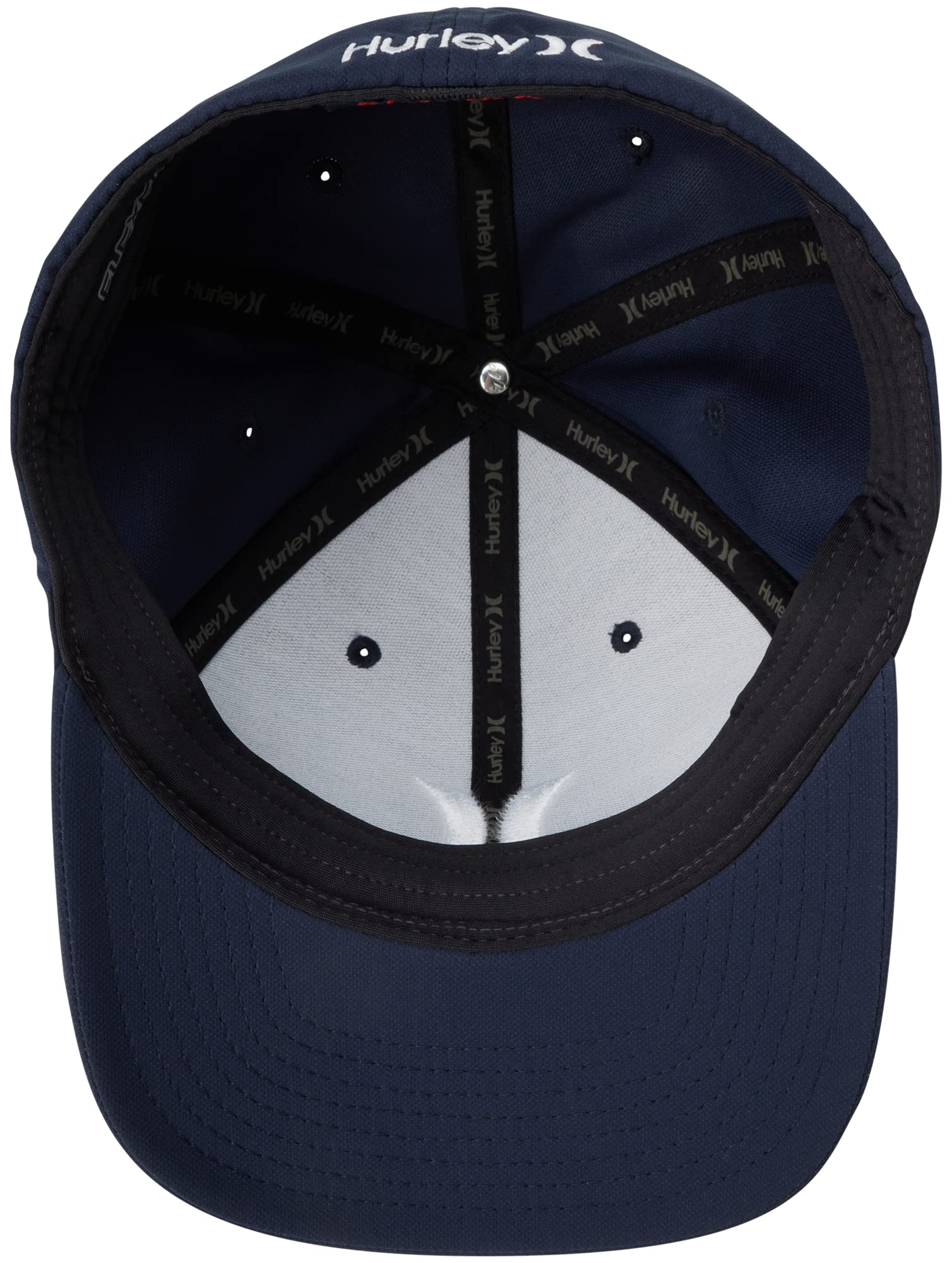 Hurley Men's Caps - One & Only Cap H2O Dri Flexfit Baseball Hats for Men (S-XL), Size Small-Medium, Obsidian