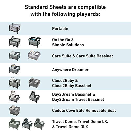 Graco Pack 'n Play Playard Sheet, Grey
