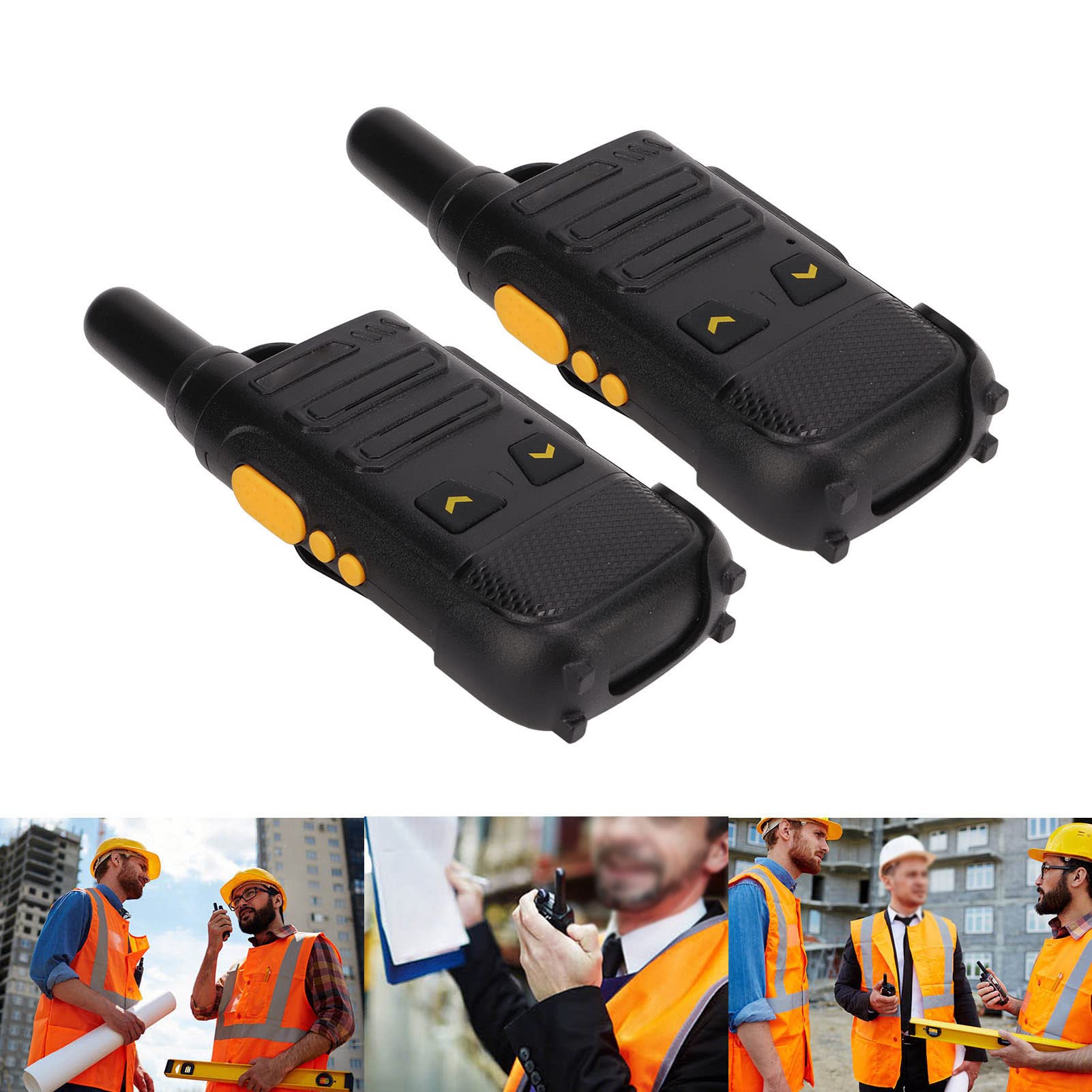 MiniWalkieTalkies, 16 Channels Range Small 2 Way Radio TypeC Port AC100240V UHF400470MHz for Camping Hiking Playing (US Plug 100‑240V)