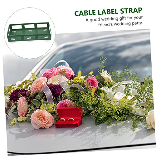 IMIKEYA 6Pcs Plastic Rectangular Tray Floral Grande cage Suction Cup Dining Table Florist Supplies Bride Flower Arrangement Wedding Flower Arrangements Floats cage Flower Arrangement Kit