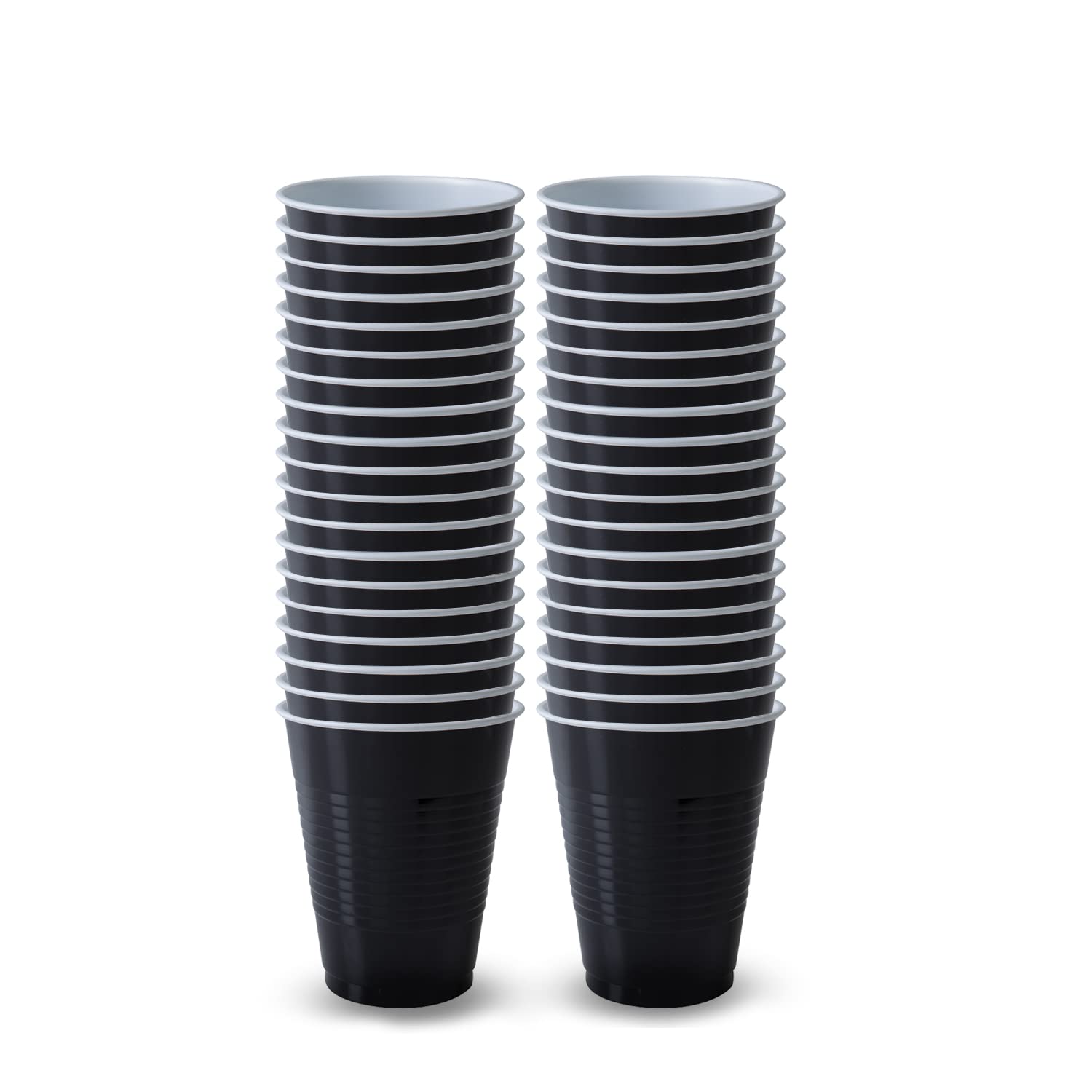 Hanna K. Signature Collection 50 Count Plastic Cup, 18-Ounce, Black