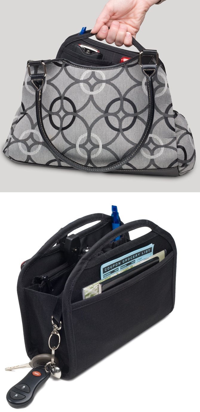 HannahDirect Easy Purse Organizer, Black