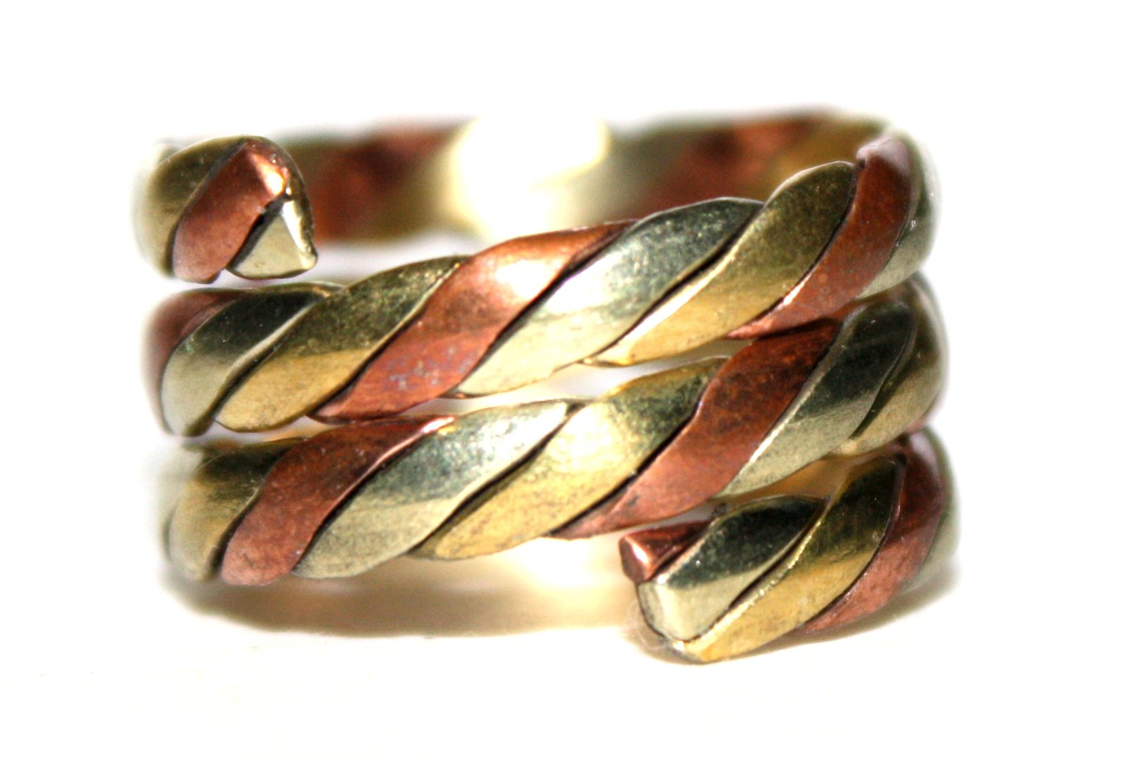 goldenlines Adjustable Tibetan Copper Brass Healing Ring, Yoga Ring, Meditation Ring