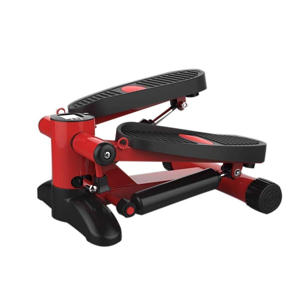 GRETD Mini Stepper Air Climber Step Fitness Exercise Machine with Resistance Band and LCD Display