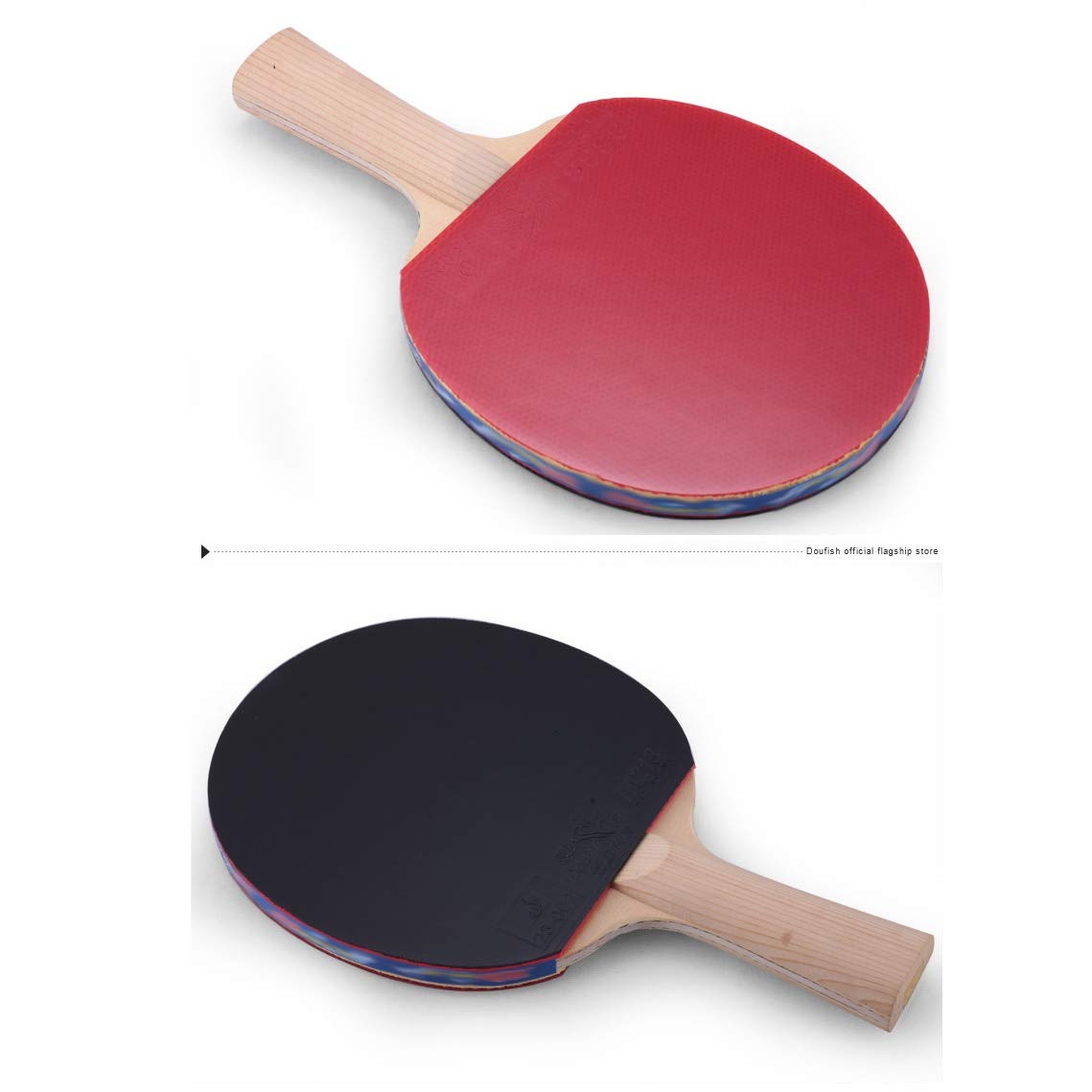 Hewen-Ping Pong Set Professional Grade 9 Star Durable Pingpong Paddle Table Tennis Racket Ping Pong Bat Set with Racket Case Table Tennis Bat (Size : Long)