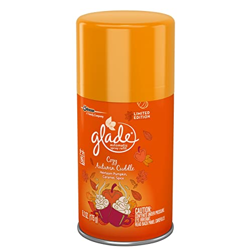 Glade Automatic Spray Refill - Limited Edition - Winter Collection 2017 - Cozy Autumn Cuddle - Net Wt. 6.2 OZ (175 g) Per Refill Can - Pack of 3 Refill Cans