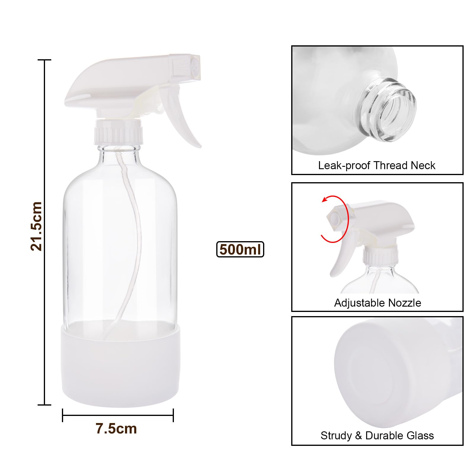 hmaimas Small Fine Mist Glass Spray Bottles For Essential Oils, Empty Frosted Amber Glass Spray Bottle (3.4oz, Set of 2)