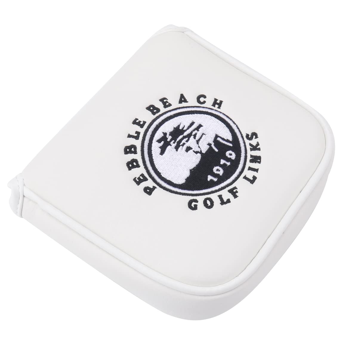 HISTAR Magnetic Closure Golf Square Mallet Shaped Putter Cover (White, Faux Leather) for Scotty Cameron, Universal Fit