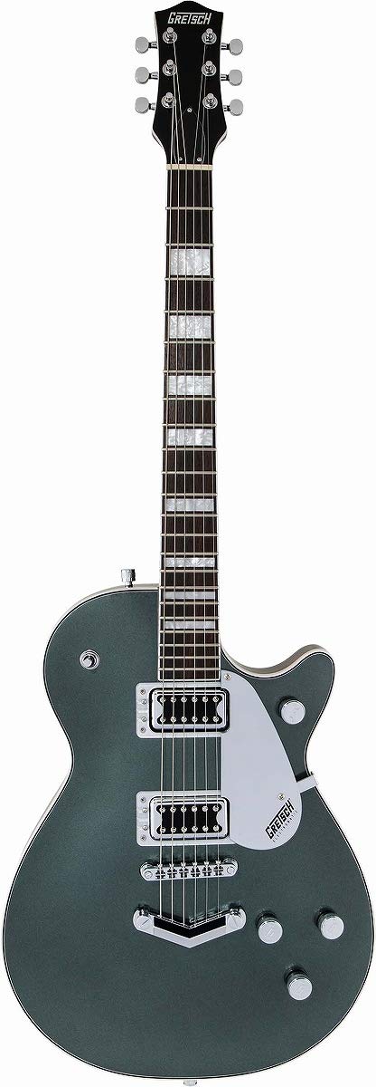 Gretsch G5220 Electromatic Jet BT Jade Grey Metallic w/V-Stoptail & Black Top Broad'Tron Pickups