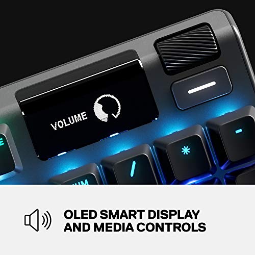 SteelSeries Apex 7 Mechanical Gaming Keyboard β OLED Smart Display β USB Passthrough and Media Controls β Tactile and Quiet β RGB Backlit (Brown Switch)