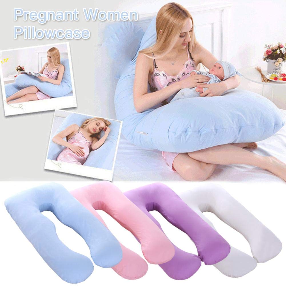 HEYJUDY Maternal Cushion Cover U-Shaped Support Pillow 80160CM Multi-Functional Side Sleeping Cotton Pillowcase