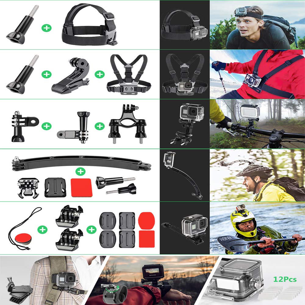 GoPro HERO9 (Hero 9) Action Camera (Black) with Deluxe Accessory Bundle – Includes: SanDisk Ultra 64GB microSD Memory Card, Carrying Case, Chest Mount, Head Mount, Floating Grip & Much More