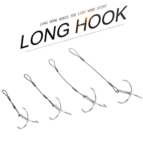 KIZQYN Fishing Hook 5pcs High Carbon Steel String Hook Rigs #6#1#1/0#2/0 Soft Baits Fishhooks Fishing Tackle Tools Accessories Circle Hook (Color : #6)