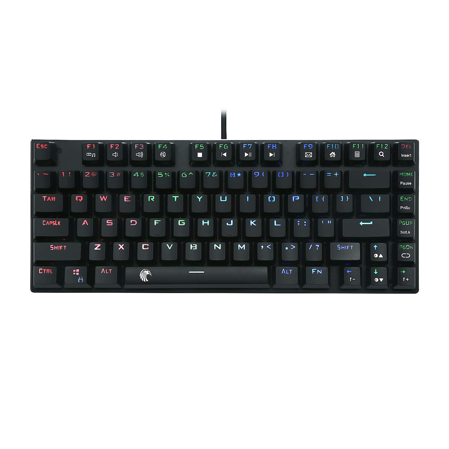 Gishine E-YOOSO Z88 60percent RGB Mechanical Gaming Keyboard,Compact 81 Keys (Blue Switch Black)