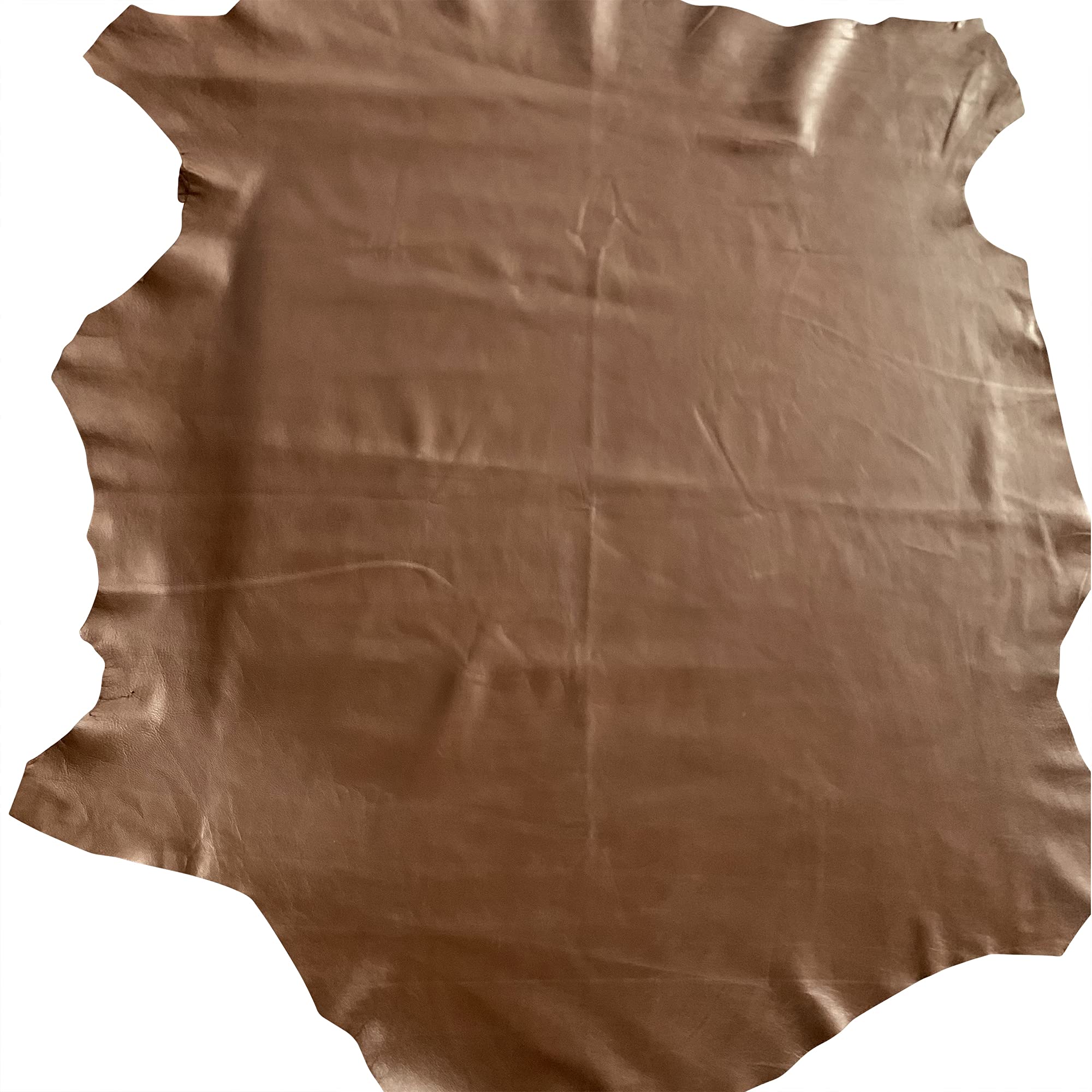 Genuine Leather Hide - Spanish Full Skin - Reddish Brown Color - 6 sq ft - AVG 28¨x 26¨at Longest and widest - Smooth Finish - Lambskin - Craft Supply - Upholstery Material - Sewing Fabric