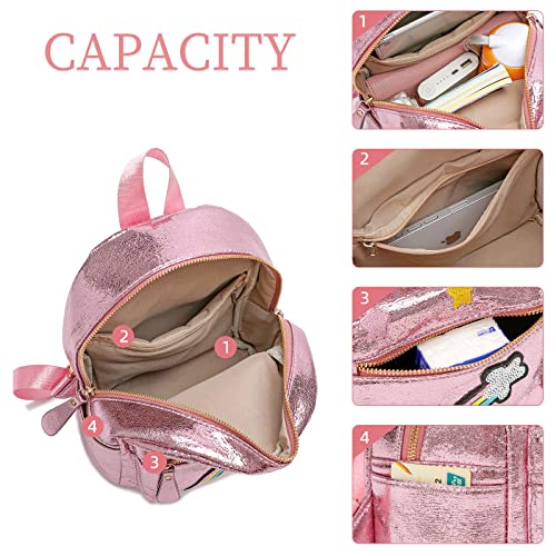 Qiuhome Unicorn Mini Backpack Girls Unicorn Bags Childrens (Pink)