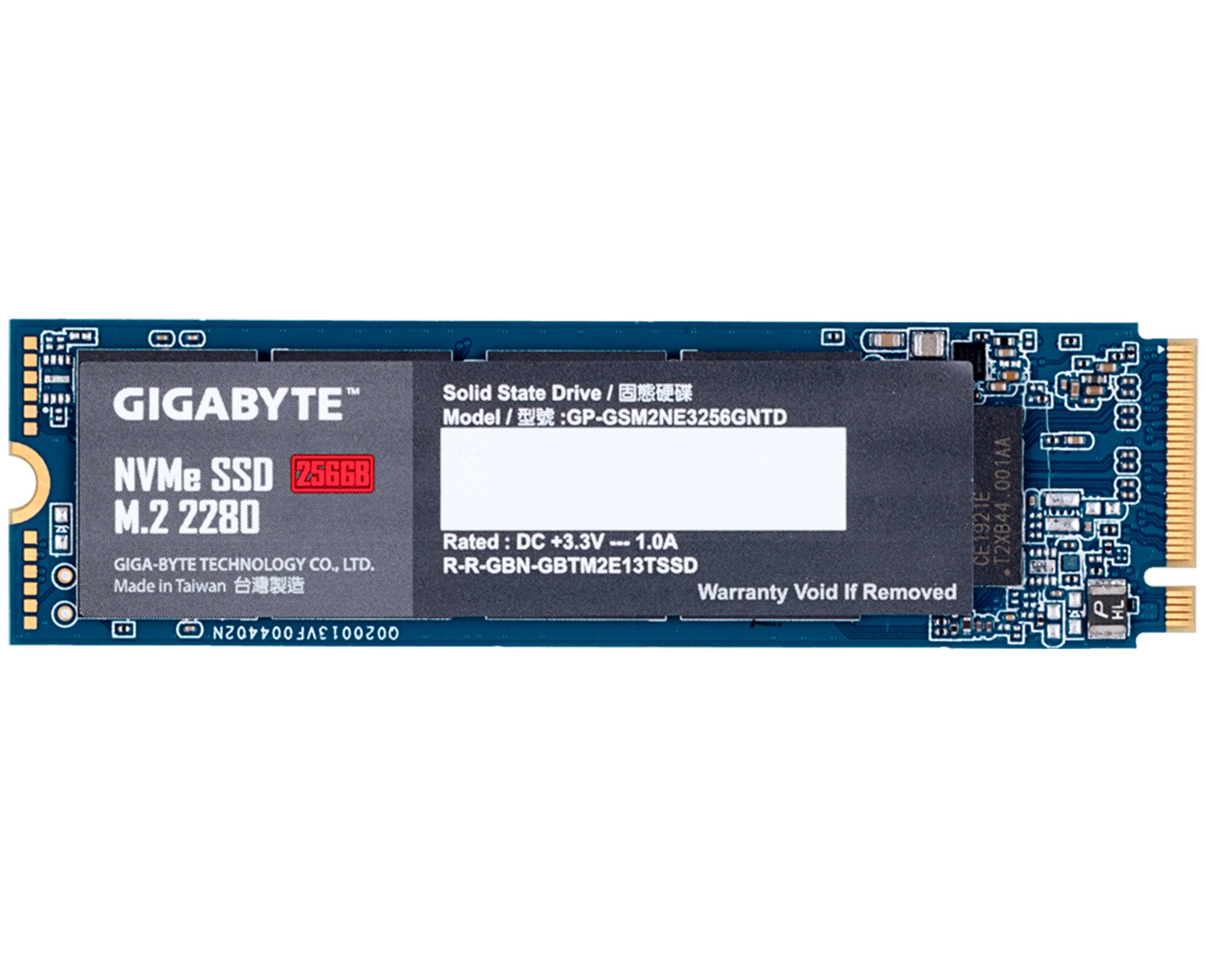 GIGABYTE NVMe 1.3/ M.2/ PCIe 3.0x4/ 256GB SSD (GP-GSM2NE3256GNTD)