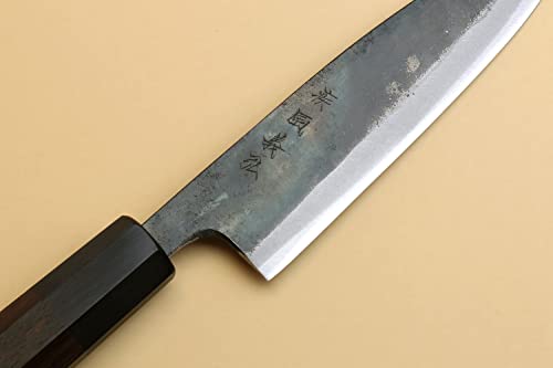 Yoshihiro Aogami Super Blue High Carbon Kurouchi Petty Utility Knife (6'' (150mm) & Saya)
