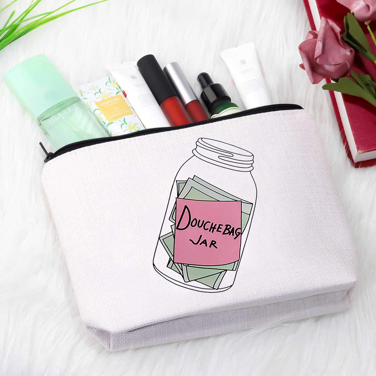 GJTIM TV Show Inspired Schmidt's Douchebag Jar Zipper Pouch Makeup Cosmetic Bag Fan Gift (Douchebag Jar Bag)