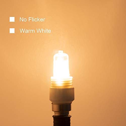 haraqi 12 Pack 120 Volt 40 Watt G9 Bi-Pin Halogen Bulbs,Replacement T4 JCD Type Dimmable Bulbs for Ceiling Lights,Table Light,Cabinet Lights,Warm White Brightness