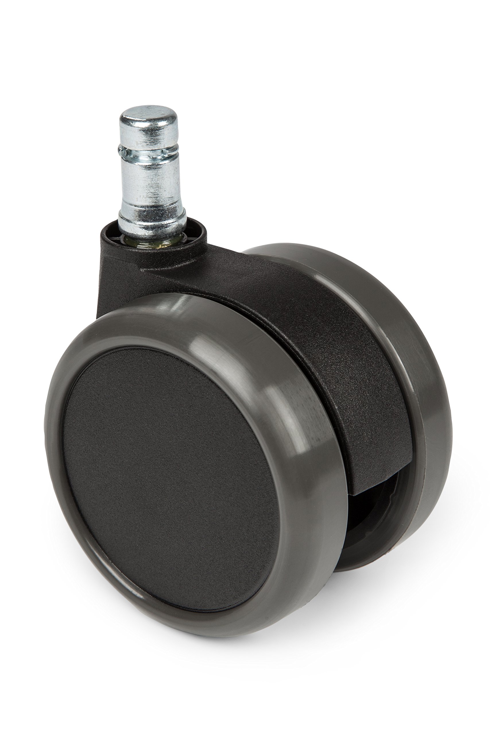 hjh OFFICE 2,5 inch Office Chair Caster Wheels 7/16 inch Stem Diameter, Casters for Hard Floors (Set of 5)