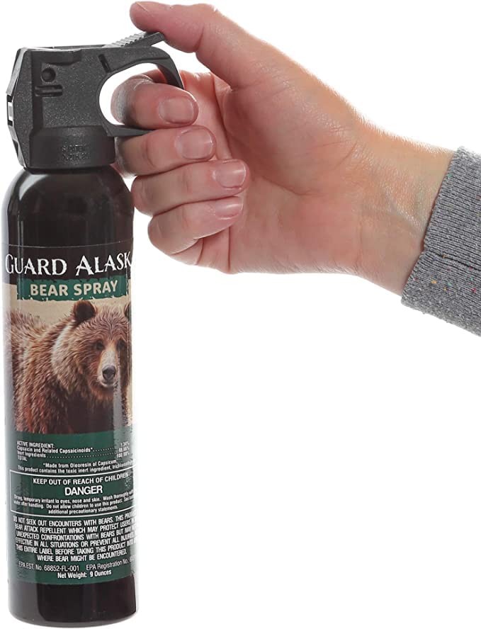 Guard Alaska 9 oz. Bear Spray Deterrent with Belt Clip Holster and Pepper Enforcement 4 oz. Pepper Spray Maximum Strength 10% OC - Powerful Protection, Self Defense, Hiking, Camping, Outdoors