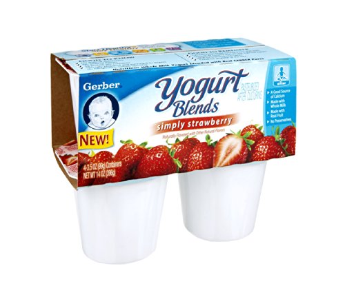GERBER Yogurt Blnds Strwb MP6(4x3.5oz)US