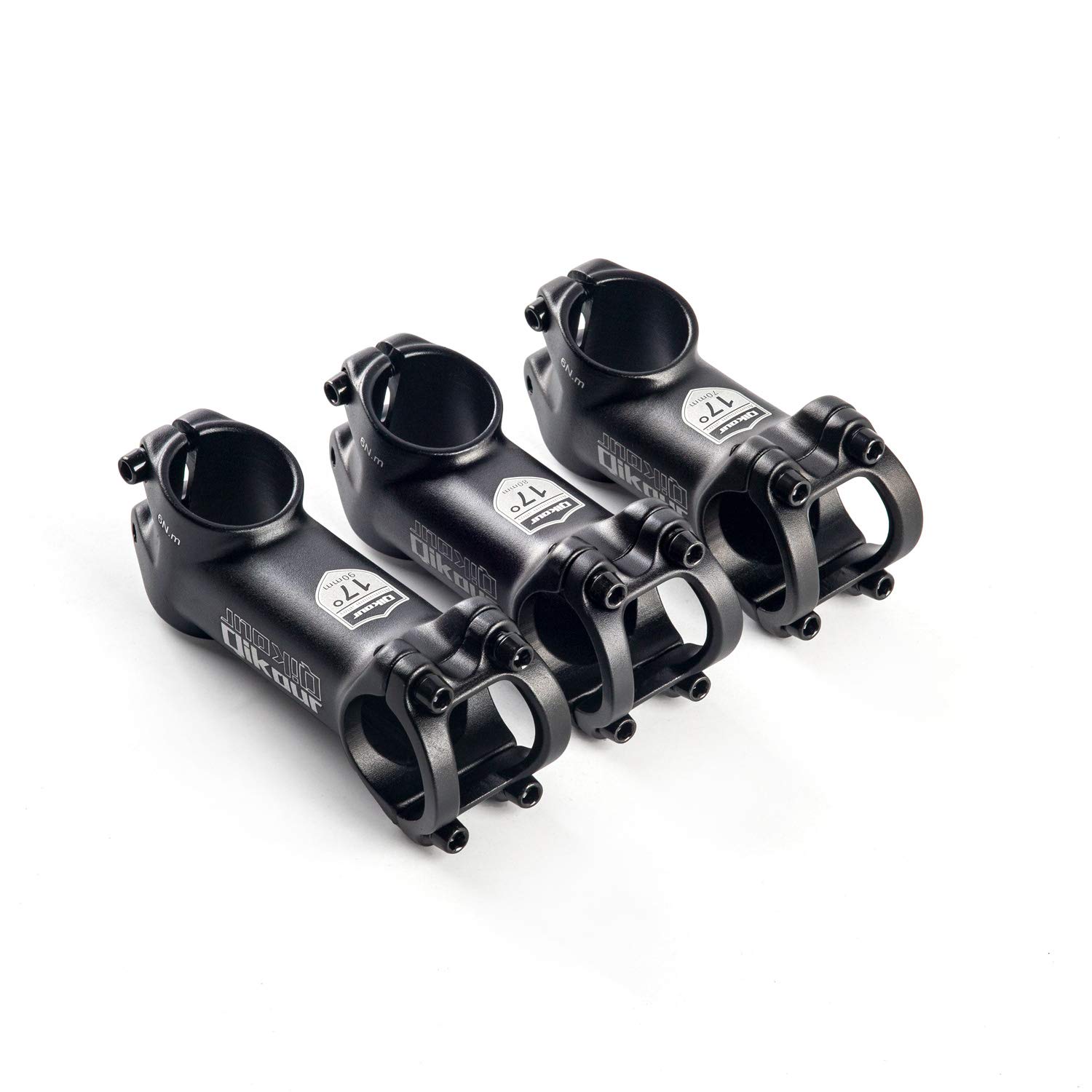 Glaray MTB Bicycle Stem 17 Degree Aluminum Alloy Mountain Bike Handlebar Stem,ø31.8mm, Black (110mm)