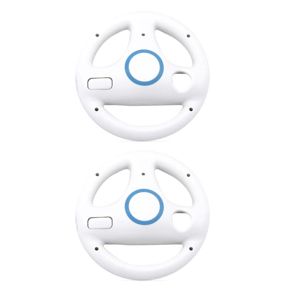 Generic White Mario Kart Steering Wheel for Nintendo Wii set of 2