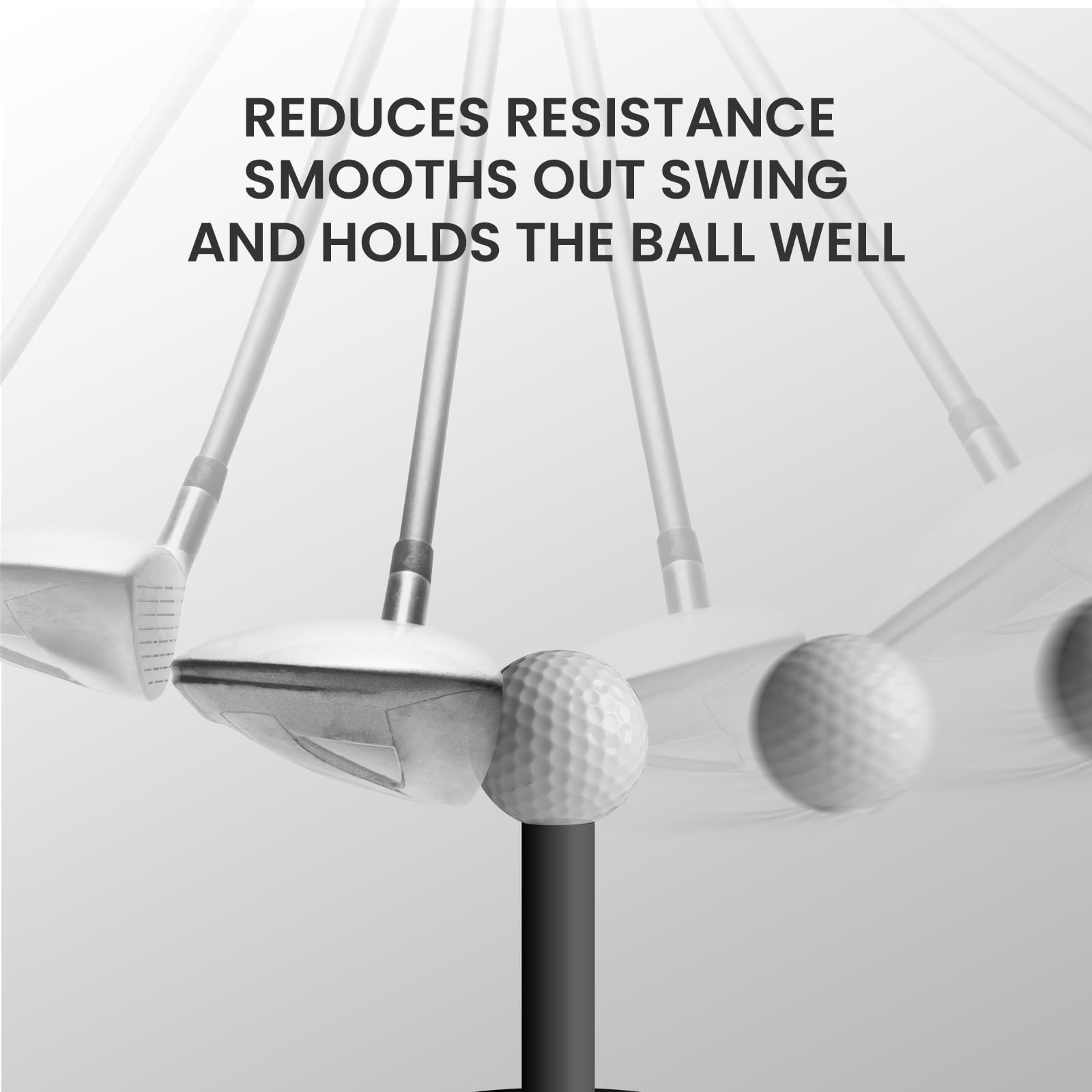 Golf Rubber Tees Driving Range 3 Pack 2.75" 3.0" 3.13" Different Size Professional Durable Tee Set for Indoor Outdoor Practice Range Mats (3 Pcs-Black (2.75β+3.0β+3.13β))