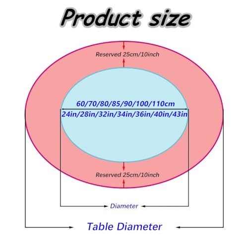 Glass Lazy Susan Turntable - 28in Round Turntable Rotating Serving Tray for Dining Table, Lazy Susan Heavy Duty Turntable Table Top Centerpiece Silent & Smooth ( Color : Clear-A , Size : 24in/60cm )